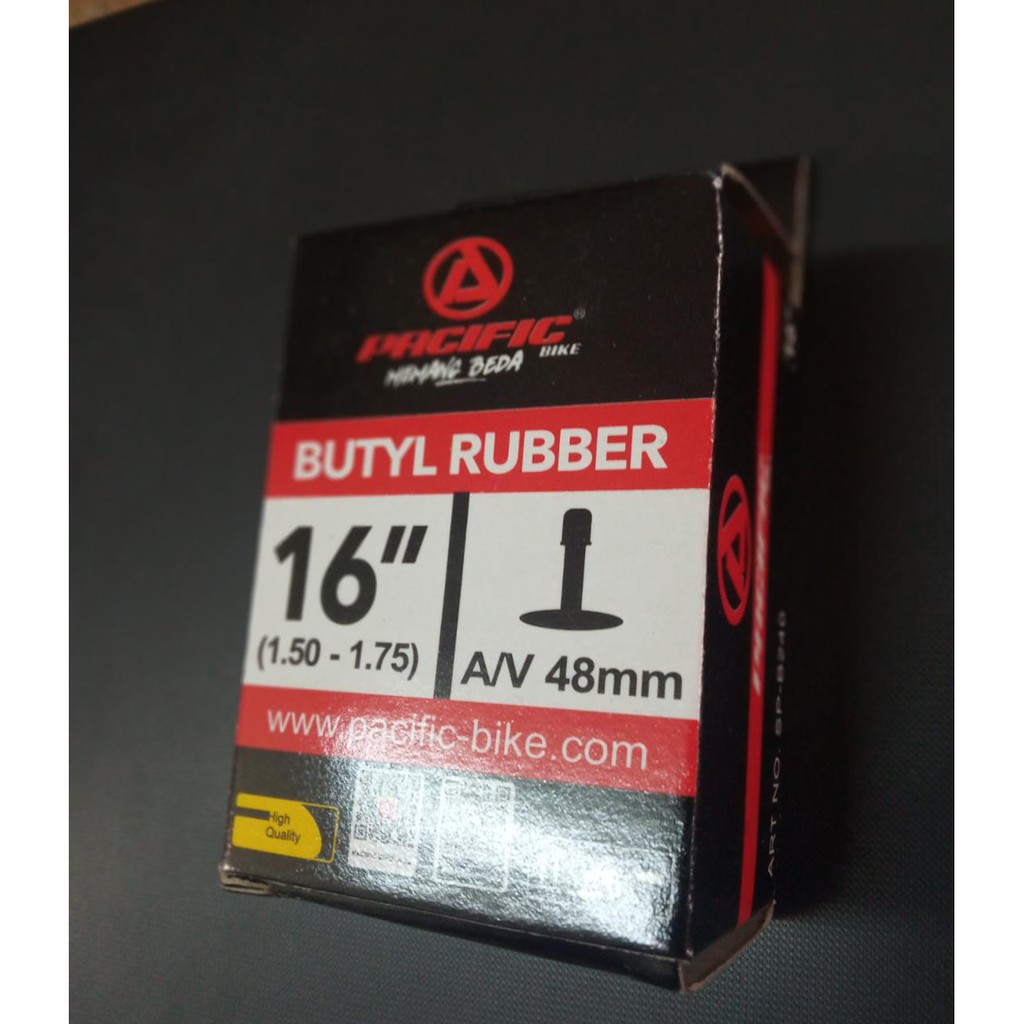 Jual PACIFIC Ban dalam Sepeda lipat SIZE 16 dan 20 X1.50-1.75 PENTIL PANJANG AV DAN FV 48 MM-60 ...