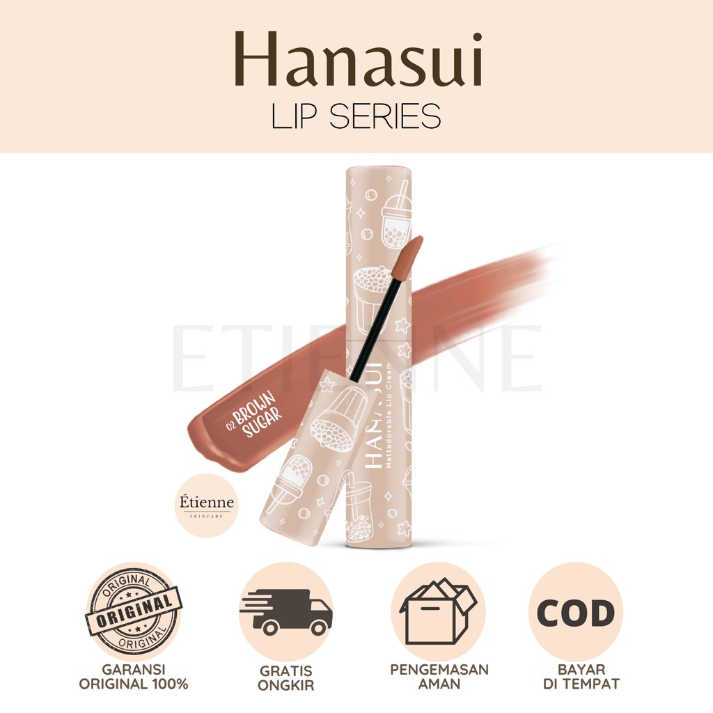 Jual HANASUI Lip Cream Boba Seris - Boba Sugar | Salted Caramel ...