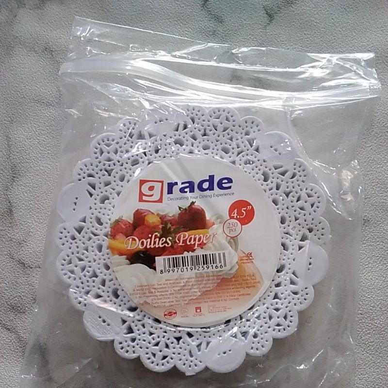 Jual KERTAS RENDA GRADE 4,5"/DOILIES PAPER TOPLES 1/4 KG ISI 250 PCS ...