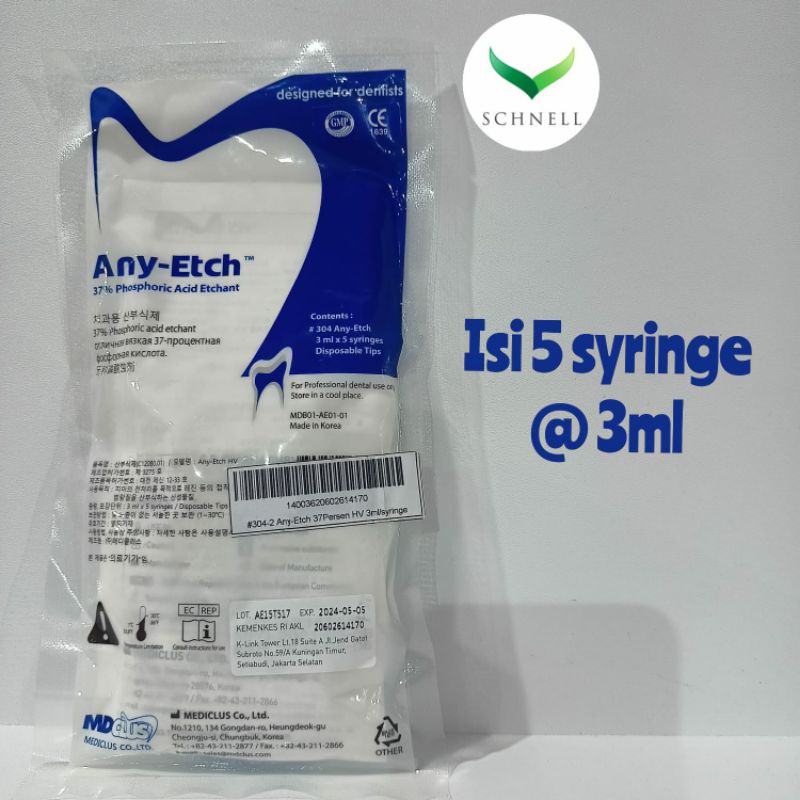 Jual Etching gel Anycom/ Etchant / Etsa Made In Korea Any Etch 37% HV ...