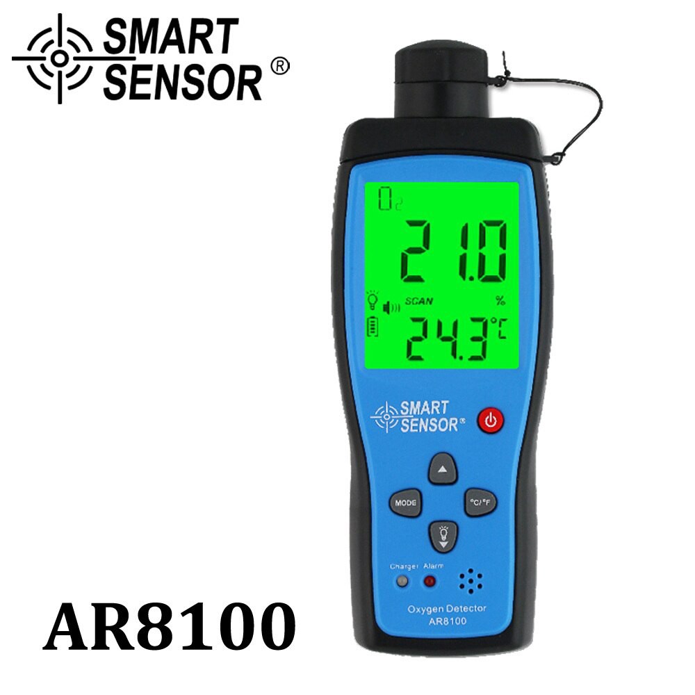Jual Oxygen Tester AR8100 Smart Sensor O2 Detector Analyzer AR 8100 ...