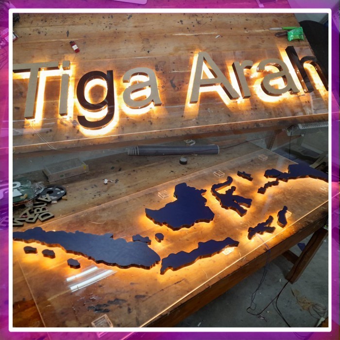 Jual Logo Custom Backlight Model LED Nyala Letter Bebas | Shopee Indonesia