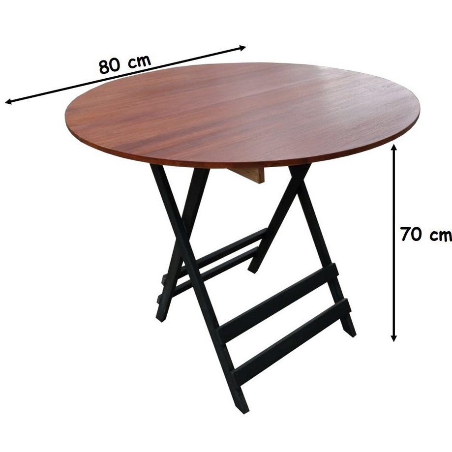 Jual Meja Bulat Diameter 80 Tinggi 70/75 cm Full Kayu Solid | Shopee ...