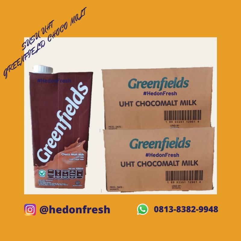 Jual Susu UHT Greenfields Cokelat 1 Liter Karton/Dus | Shopee Indonesia