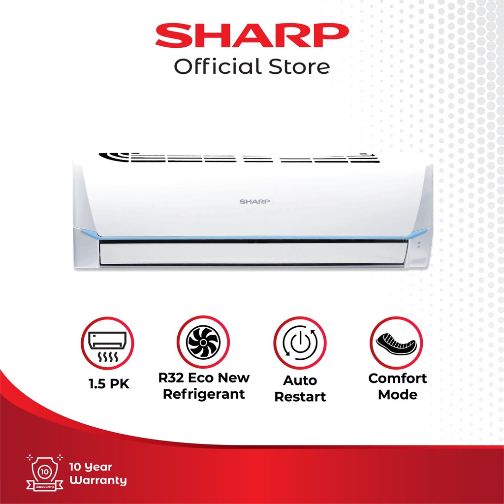 Jual Sharp AC Standard AH-A12SAY 1.5 PK New Jetstream Series Indonesia ...