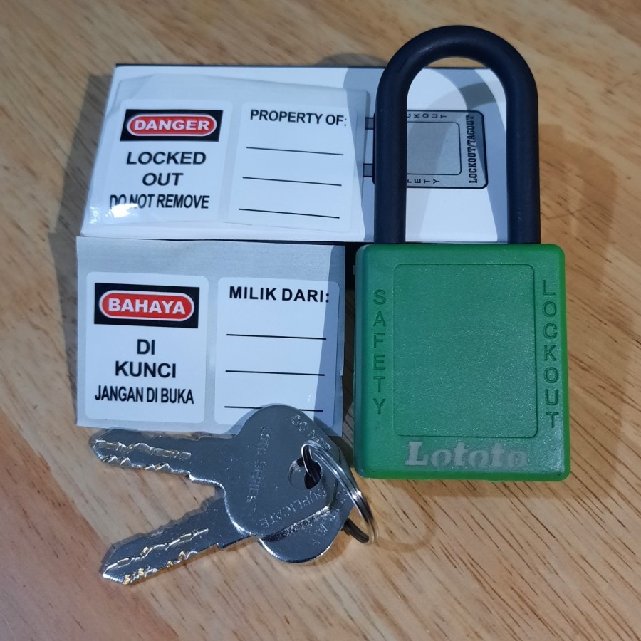 Jual LOTOTO L406 Green Gembok Safety Loto Padlock Safety Lockout Tagout ...