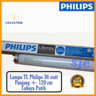 Jual Lampu TL Neon Philips 36 Watt 36W Lifemax Lampu Philip TL Neon 36 W - 120 Cm | Shopee Indonesia