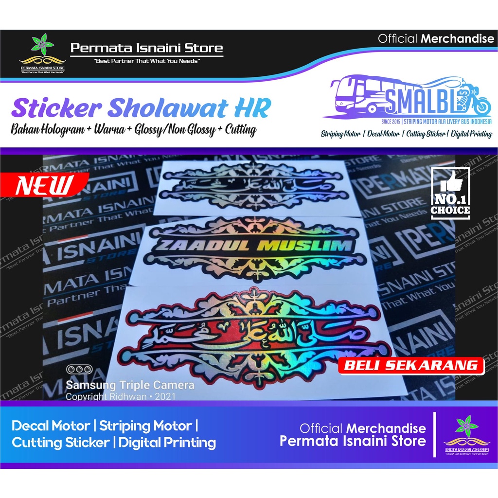 Jual Sticker Hologram Sholawat Nabi Versi Batik Po Haryanto HR by PIS ...