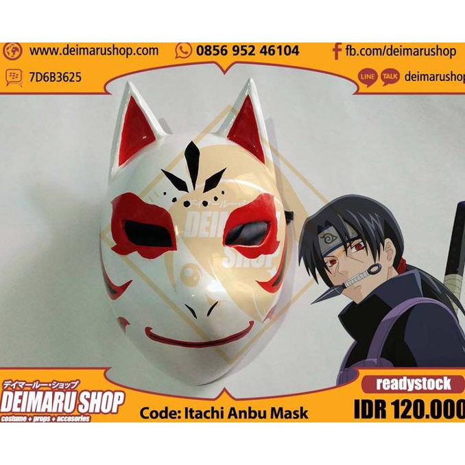 Jual Itachi Anbu Mask TOPENG ANIME MANGA NARUTO UCHIHA FIBER COSPLAY ...