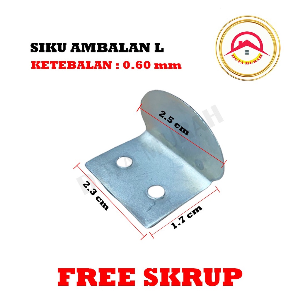 Jual 1 PCS klem siku besi plat L / Plat jepit kaca penahan cermin ...