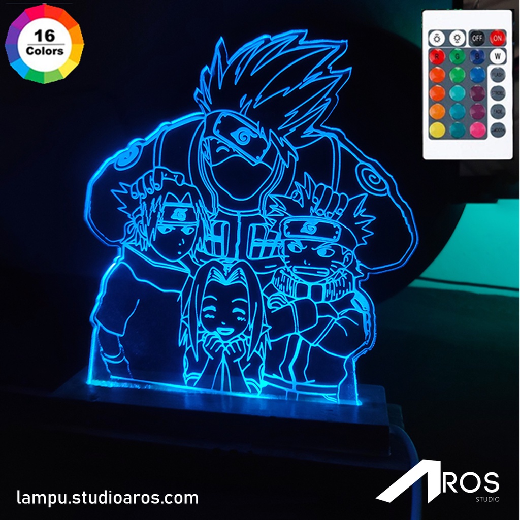 Jual NARUTO Mood Light Acrylic / Lampu Tidur Akrilik ANIME/ LED LAMP 16 ...