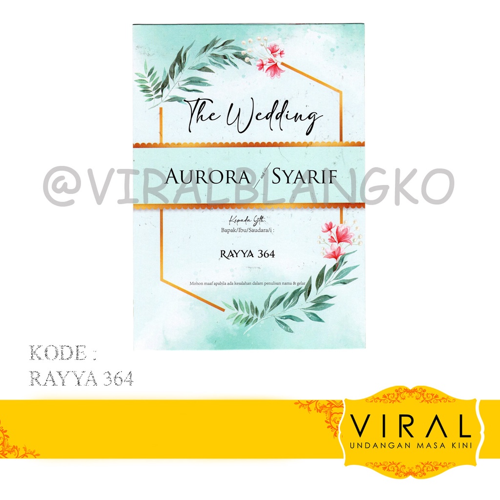 Jual BEST SELLER Blangko Undangan Pernikahan Rayya 364 Desain Menarik ...