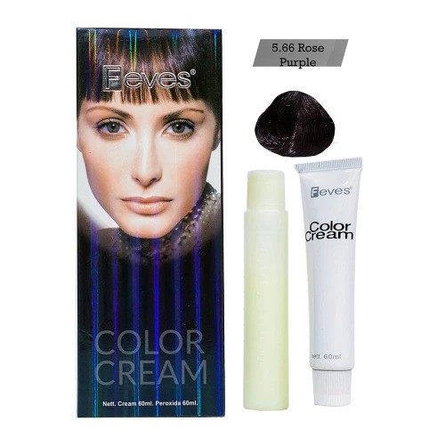 Jual Feves Hair Color 5.66 Rose Purple [60ml ]- Semir Rambut / Pewarna ...