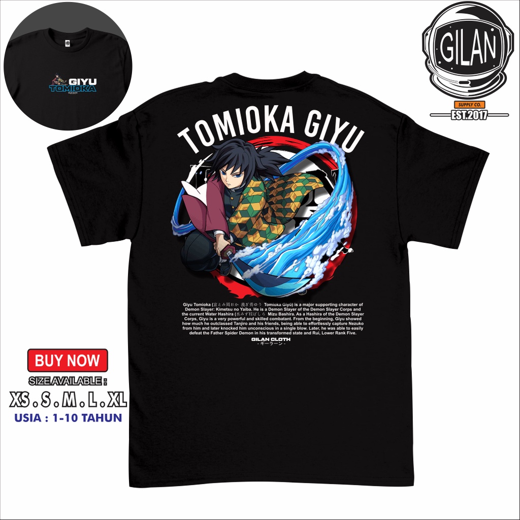 Jual Kaos Baju Anak Anime DEMON SLAYER KIMETSU NO YAIBA GIYU TOMIOKA ... Jual Kaos Baju Anak Anime DEMON SLAYER KIMETSU NO YAIBA GIYU TOMIOKA ...