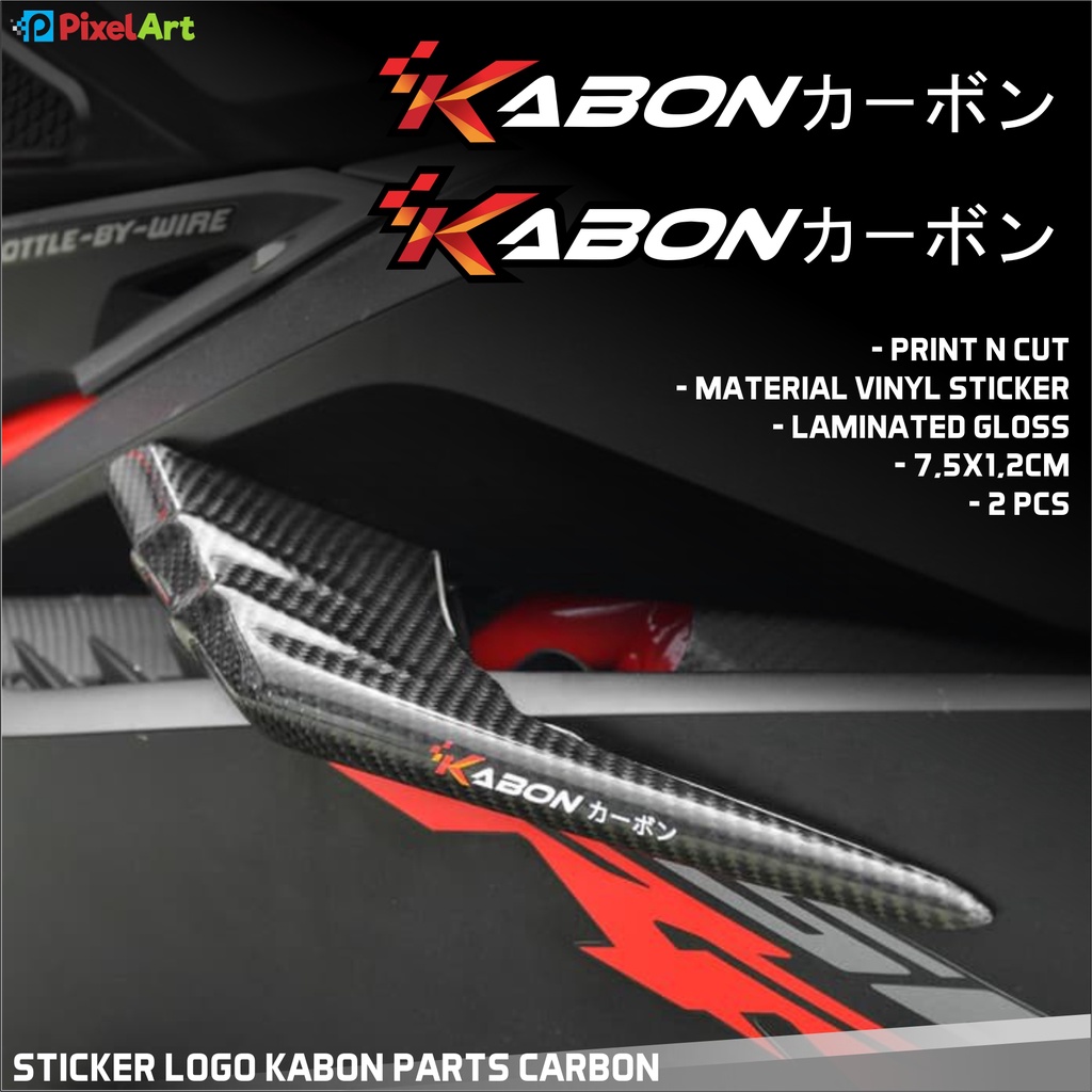 Jual STIKER LOGO KABON PARTS CARBON STICKER PRINT CUT MOTOR KACA MOBIL ...