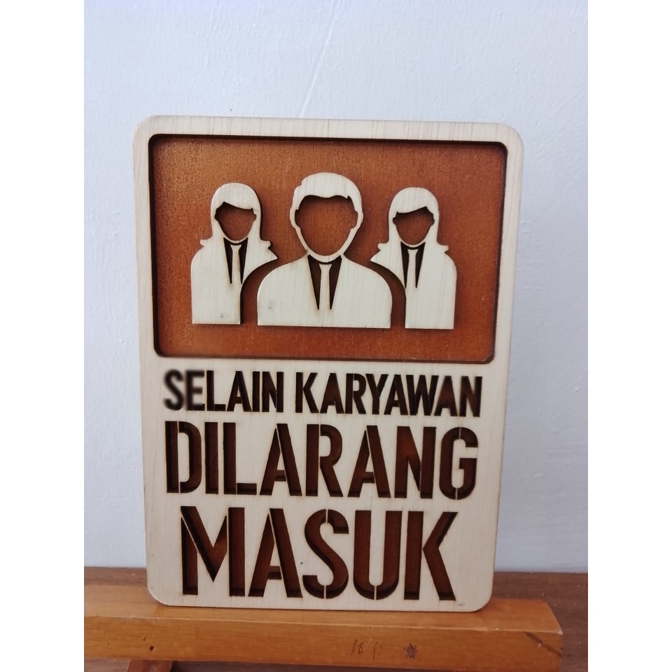 Jual PAPAN TANDA SELAIN KARYAWAN DILARANG MASUK - SIGN | Shopee Indonesia