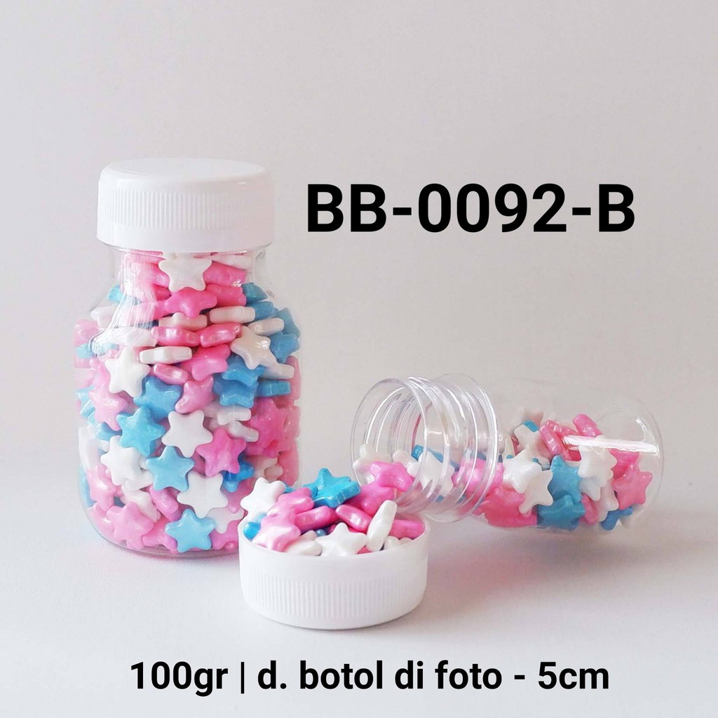 Jual BB-0092-B Sprinkles sprinkle sprinkel 100gram bintang putih biru ...