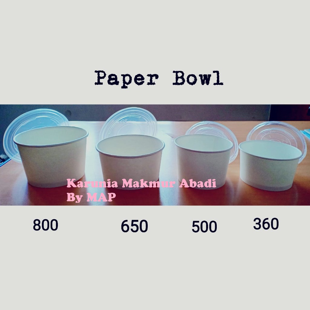 Jual Paper Bowl satuan slop (Pack) / Mangkok Bakso / Mangkok Mie (Tutup ...