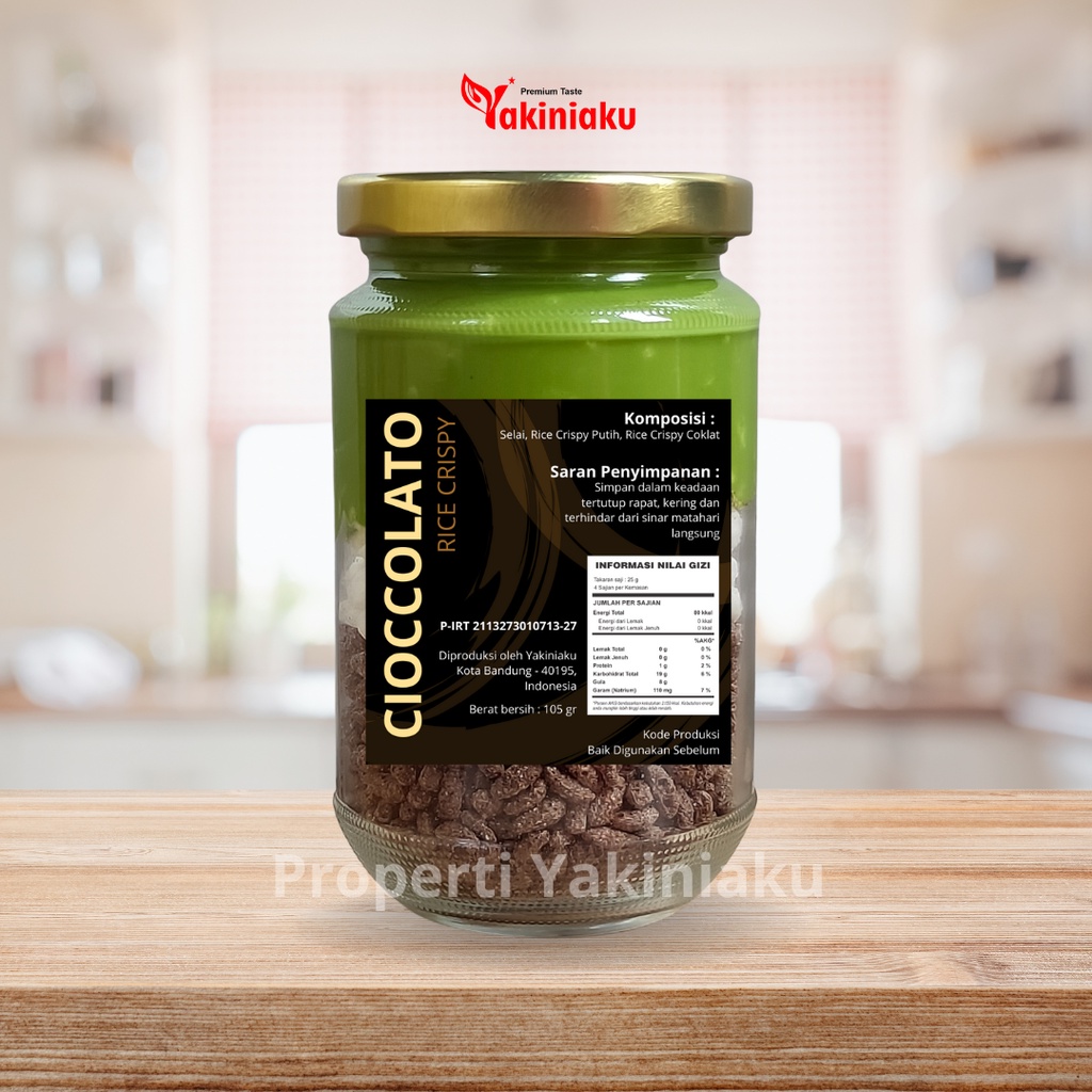 Jual Premium Large Size Mix Choco Jar Glass Cioccolato Rice Crispy ...