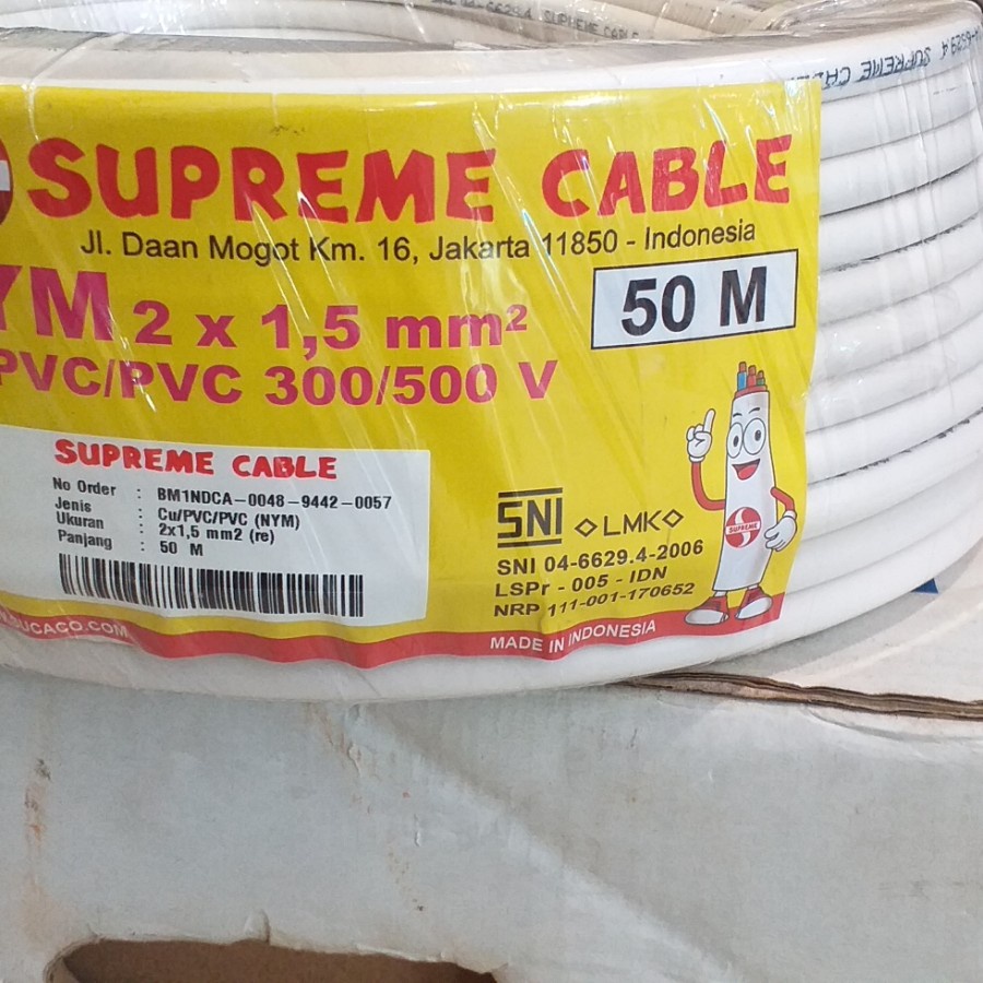 Jual KABEL NYM 2X1,5MM 2 X 1,5mm @50 METER SUPREME | Shopee Indonesia