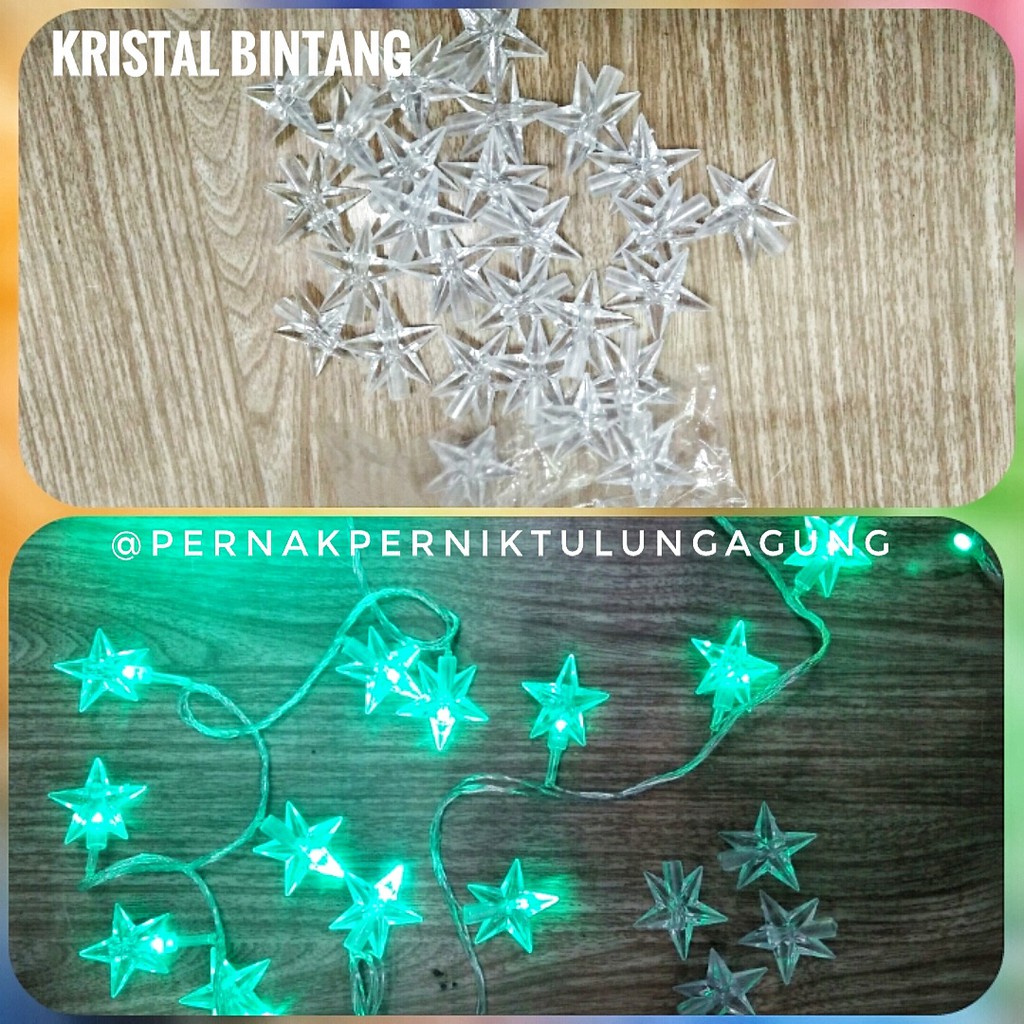 Jual Kristal Bintang dan Bulat - Hiasan Tambahan Lampu Tumblr Dekorasi ...