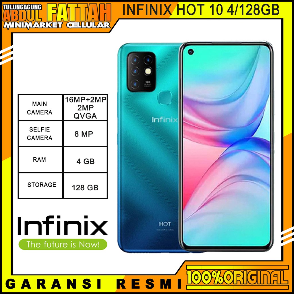 Jual INFINIX HOT 10 4/128GB GARANSI RESMI INIFIX INDONESIA | Shopee ...