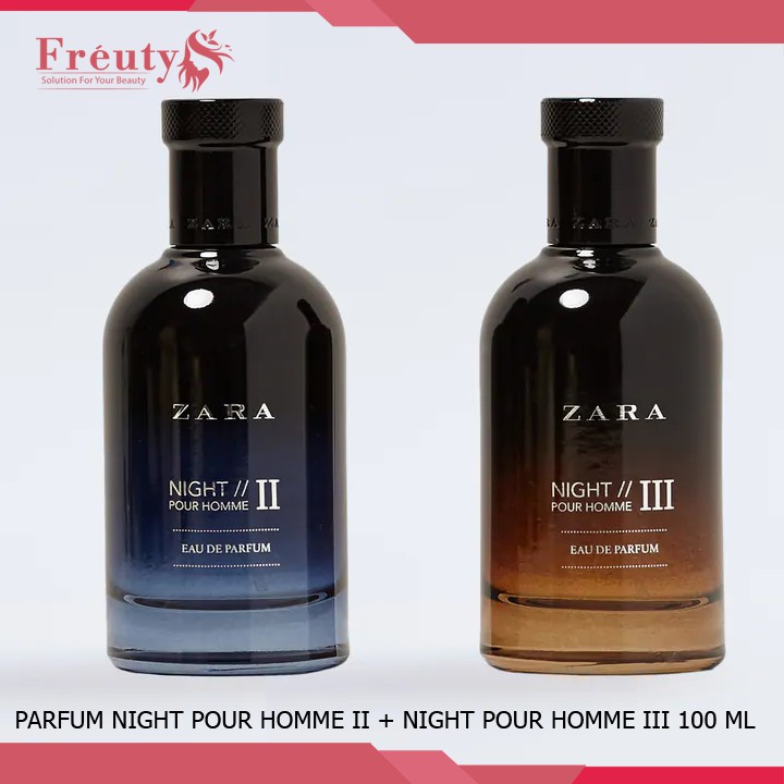 Jual Zara Parfum Night Pour Homme II + Night Pour Homme III 100 ML ...