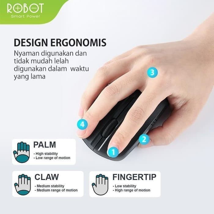 Review Robot M200 Mouse Wireless 2.4GHz Silent Optical 1600DPI ...