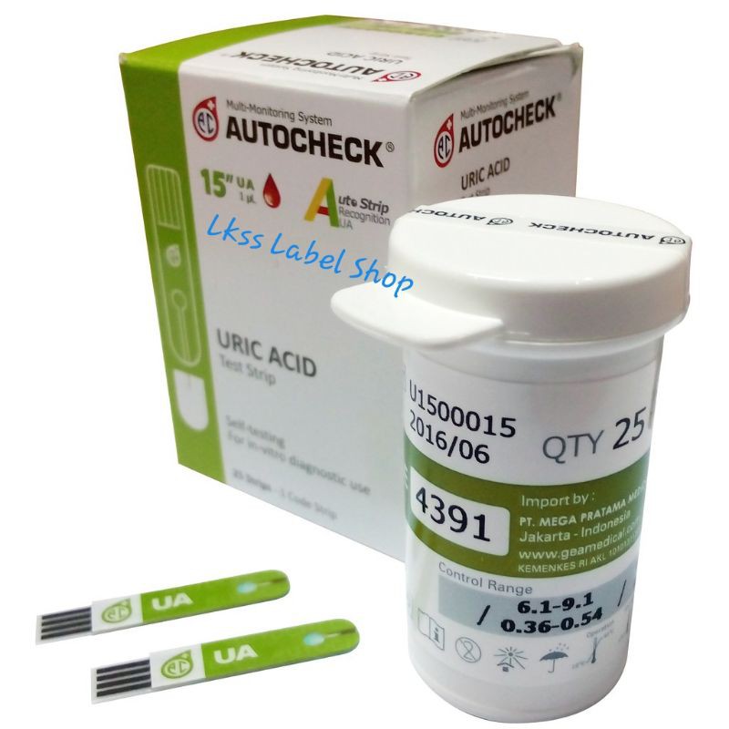 Jual Strip Test Asam Urat/Autochek Uric Acid isi 25pcs | Shopee Indonesia
