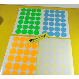 Jual HVS Warna Sticker Bulat 32mm cci / Label Sticker Bulat Warna Warni ...