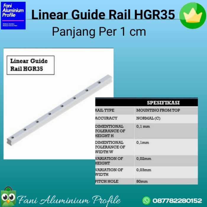 Jual Linear Guide Rail HGR35 Harga Per 1 cm MURAH BANGET | Shopee Indonesia