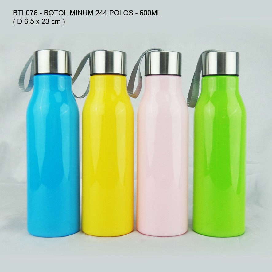 Botol Minum 244 POLOS Tutup Stainless - 550 ml | Shopee Indonesia