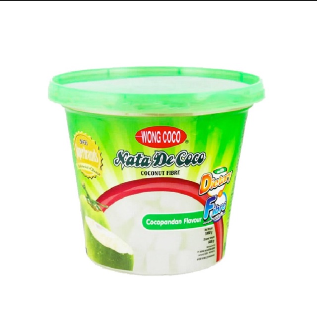 Jual WONG COCO Nata De Coco Cubes bucket 1kg | Shopee Indonesia