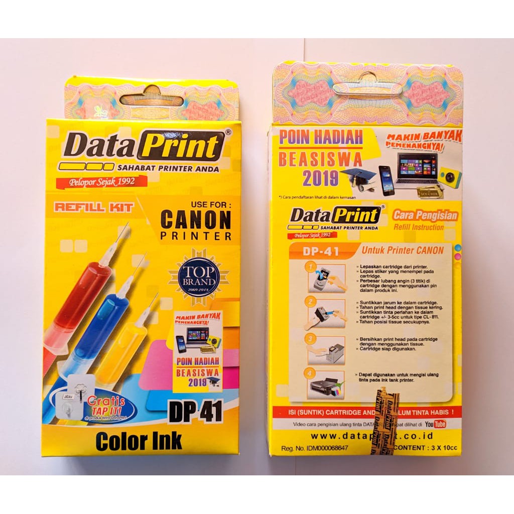 Jual Tinta Suntik Dataprint 3 Warna DP41 - Printer CANON Indonesia ...