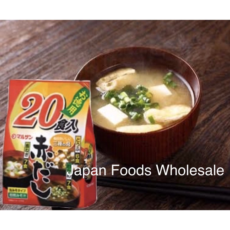 Jual Marusan Ai Akadashi Miso Soup 340gr / sup miso jepang | Shopee ...