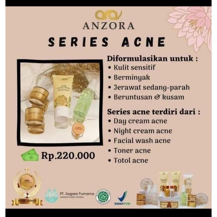 Jual skincare ANZORA series acne | Shopee Indonesia