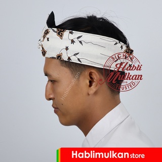 Jual Iket Kepala Tradisional Sunda Jawa Batik Pattern Putih bukan ...