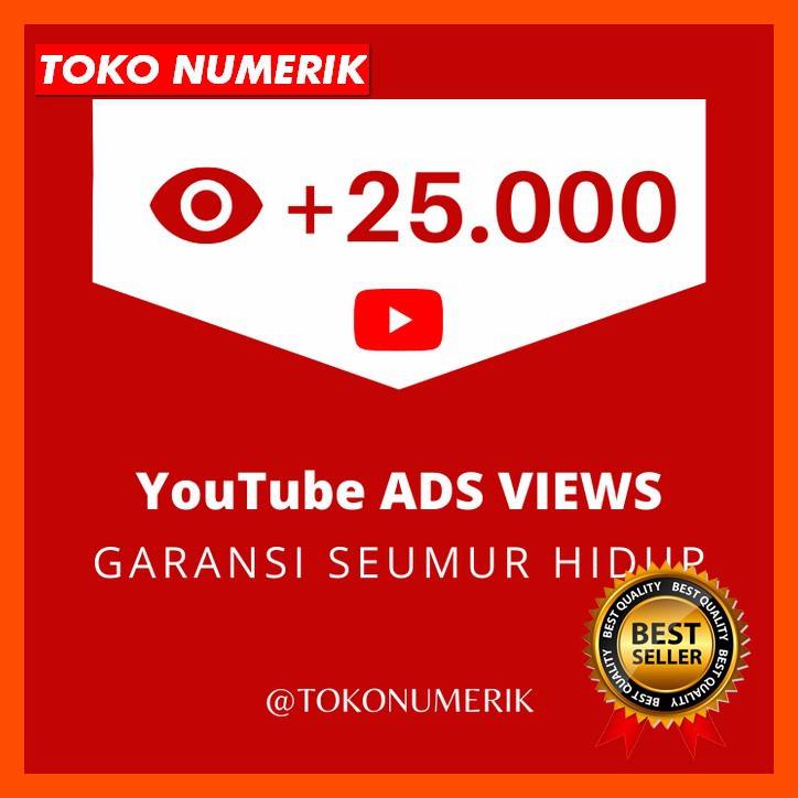 Jual 25K+ ADS VIEWS YOUTUBE / JUAL JASA ADS YOUTUBE VIEWS / YOUTUBERS ...