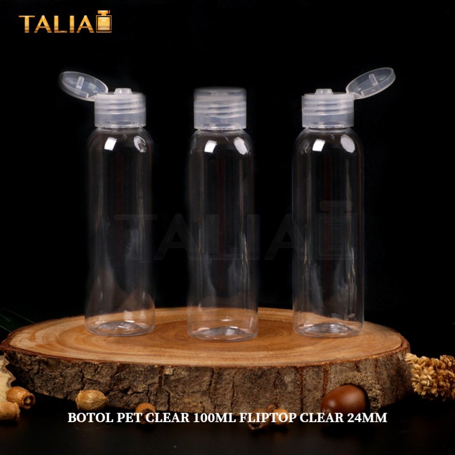 Jual (MIN 100PCS) BOTOL PET BENING 100ML FLIPTOP 24MM | Shopee Indonesia