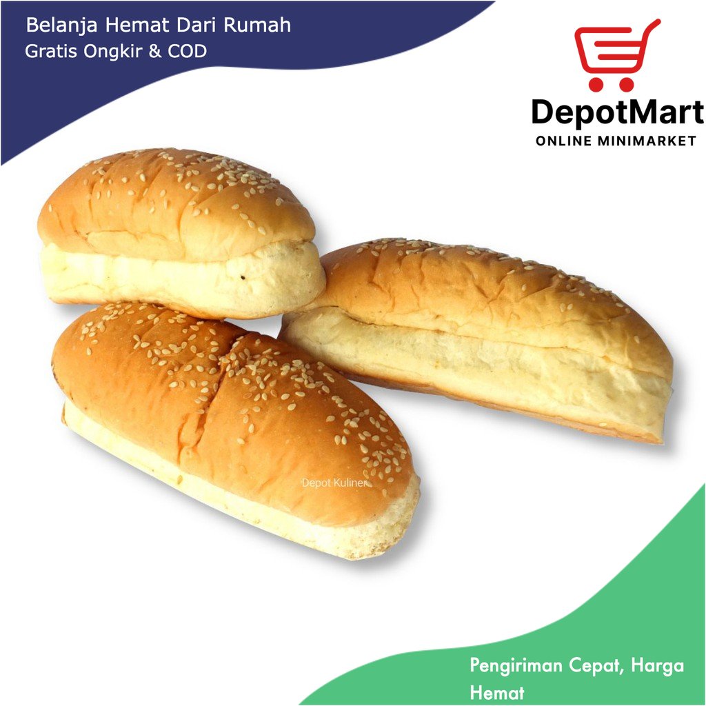 Jual Roti Sosis / Roti Hotdog dengan Wijen Murah isi 6 Pcs DepotMart ...