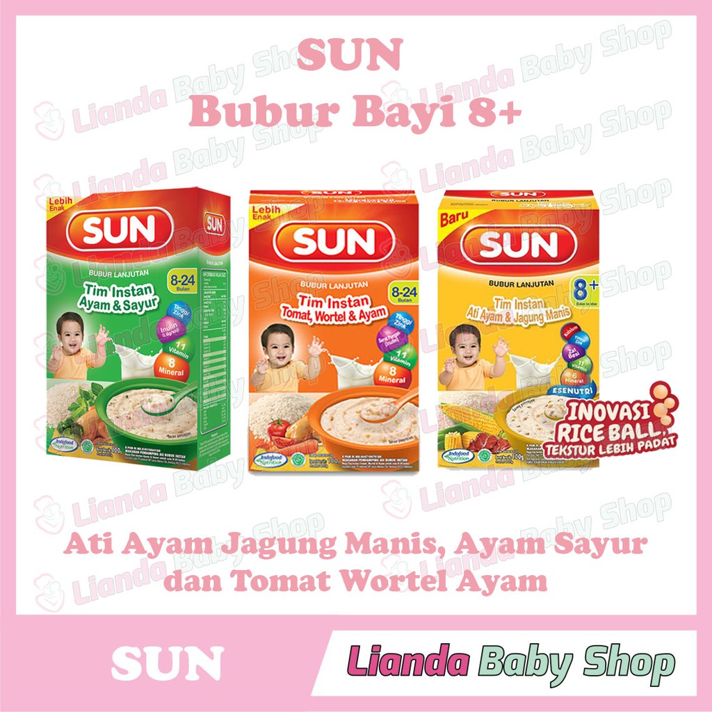 Jual SUN BUBUR TIM INSTAN 100 GRAM / BUBUR BAYI SUN / MPASI BAYI ...