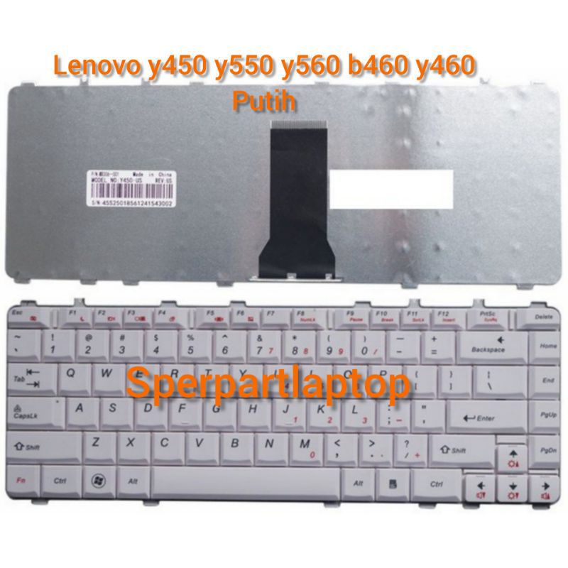 Jual Keyboard Lenovo ideapad Y450 Y550 Y560 Y460 V460 B460 putih ...