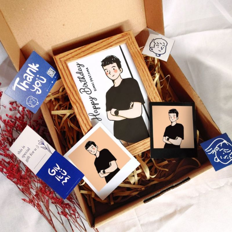 Jual Gift Box Ilustrasi / Karikatur (PLUS LILIN AROMATERAPI) | Shopee ...