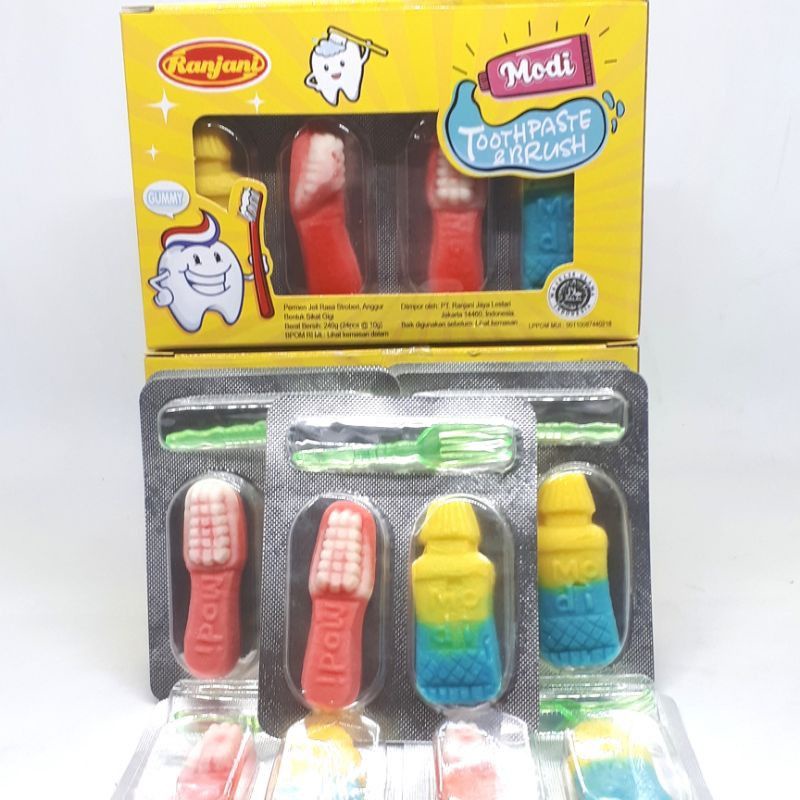 Jual 1pcs Ranjani Modi Permen Jeli Bentuk Sikat Gigi | Kelinci | Pizza ...