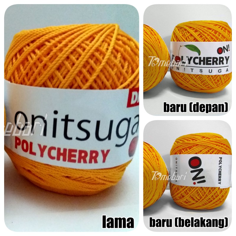 Jual BENANG RAJUT POLYESTER POLYCHERRY JERUK ORANGE / ORANYE (TBP- 1626 ...