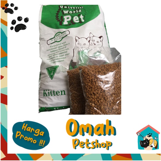 Jual MAKANAN KUCING UNIVERSAL KITTEN REPACK 1KG | Shopee Indonesia