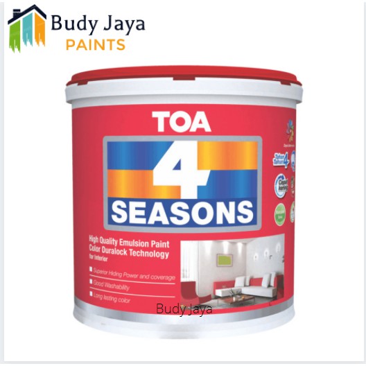 Jual CAT TEMBOK TOA 4 SEASONS PUTIH INTERIOR 25 KG | Shopee Indonesia
