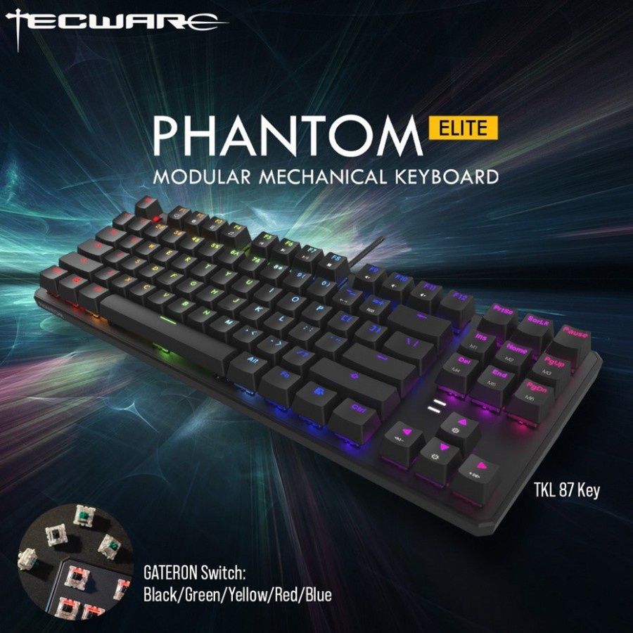 Jual Tecware Phantom 87 Keys - Backlit Mechanical Ten Key Less Keyboard ...