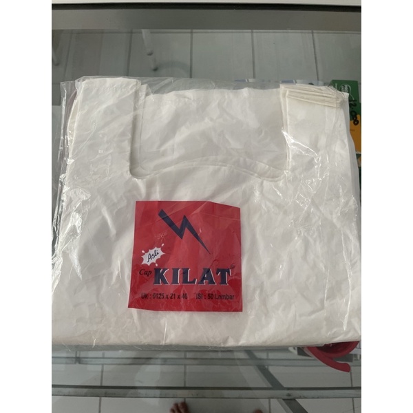 Jual Plastik Kresek Sedang KILAT 21cm | Tas Plastik Kresek 21cm Putih ...