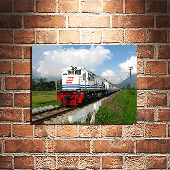 Jual Poster KERETA API Hiasan Dinding Poster Kayu Waldekor 005 ...